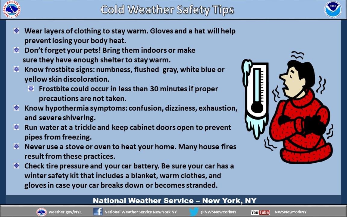 Dangerous Temperatures Here are Some Cold Weather Safety Tips – Jersey ...